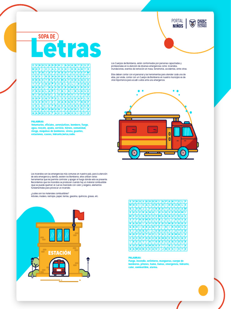 Sopa de Letras | PDF | Bombero | Incendios