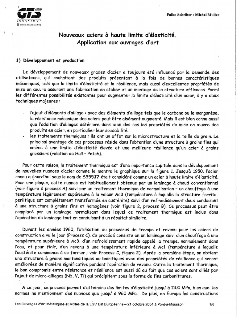 20160215035214-dh Nouveaux Aciers Haute Limite D Lasticit | PDF