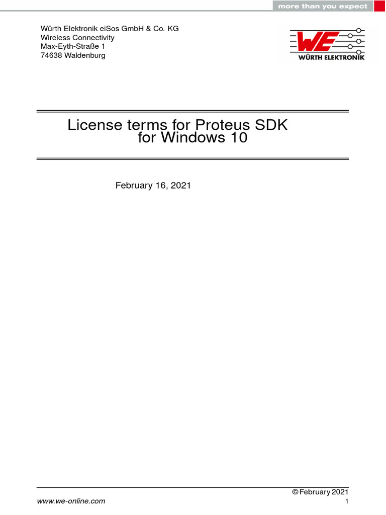 License Terms SDK Proteus Win10 | Download Free PDF | Source Code | Software