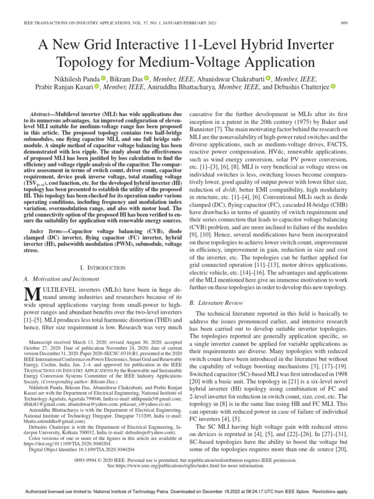 Medium-Voltage Hybrid Inverter | PDF | Power Inverter | Capacitor