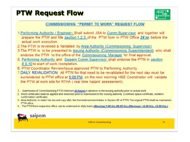 PTW Commissioning | PDF