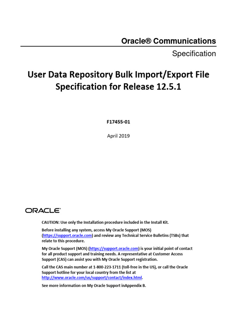 UDR Bulk Import-Export File | PDF | Database Transaction | Databases