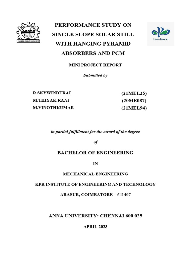 Project Report 1,2,3 | PDF | Engineering
