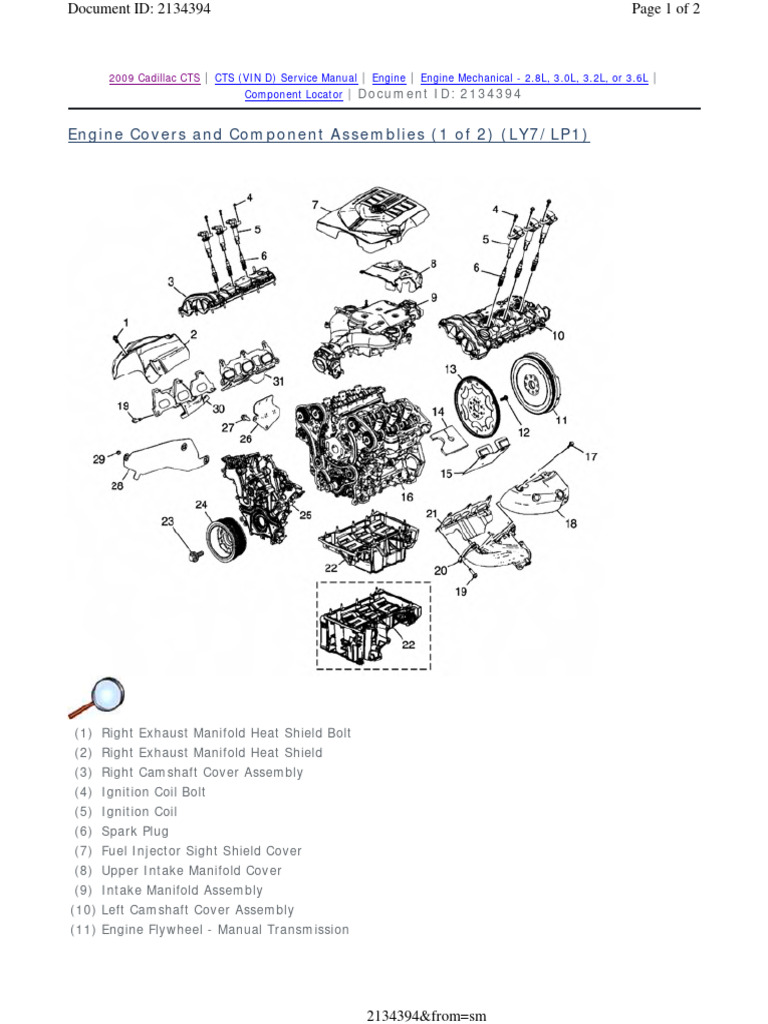Engine Mechanical - 2.8L, 3.0L, 3.2L, or 3.6L - Component Locator | PDF ...