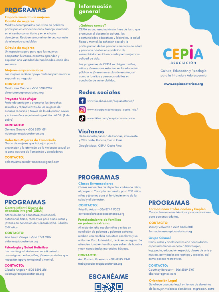 CEPIA: Apoyo Integral en Guanacaste | PDF | Juventud