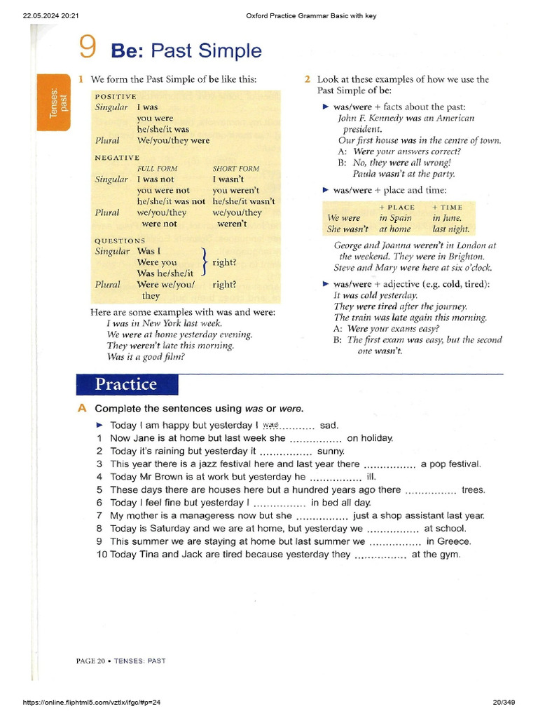 Oxford Practice Grammar Basic With Key 4 | PDF