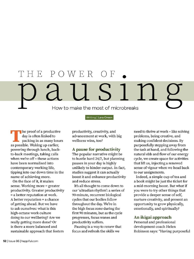 The Power of Pausing | PDF