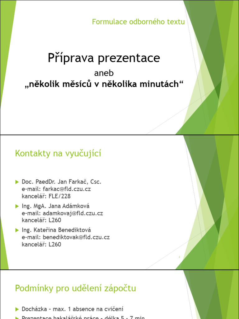 Přednáška Příprava Prezentace | PDF
