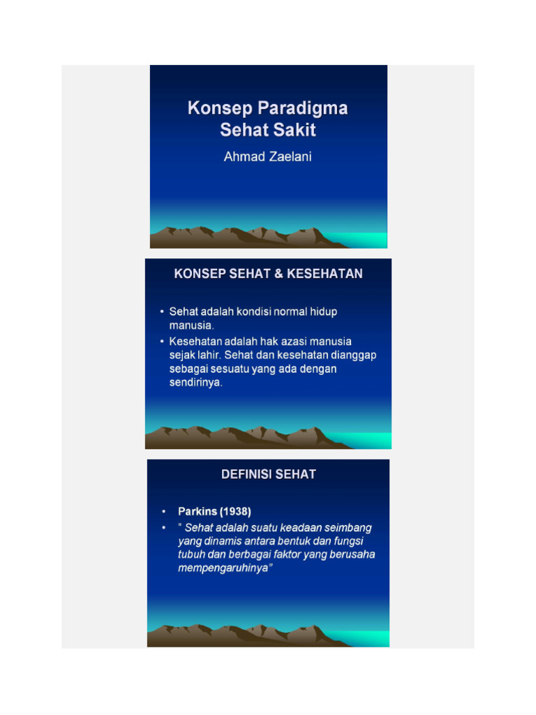 Konsep Paradigma Sehat Sakit Ahmad Zaelani | PDF
