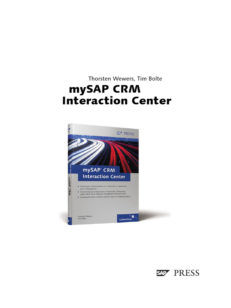 Sappress Mysap CRM Interactioncenter | PDF | Customer Relationship ...