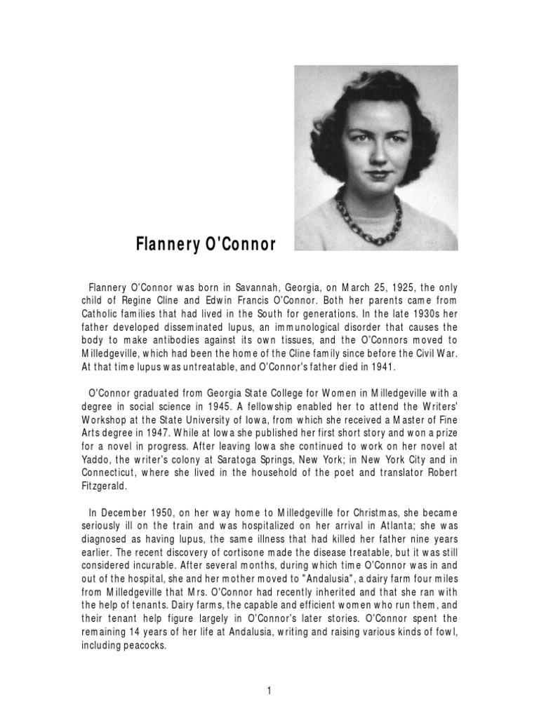 Flannery O'Connor Biography | PDF