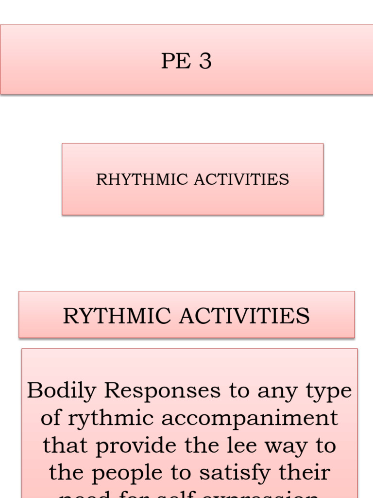 M1 Rhythmic Activities Pdf Rhythm Dances