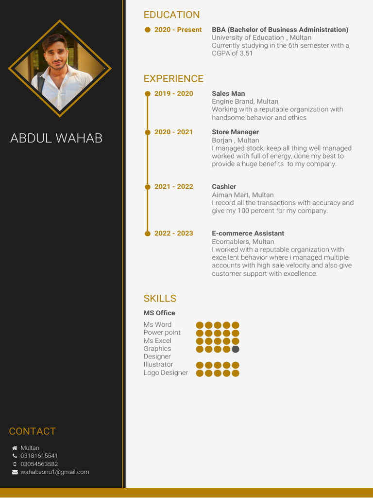 My-Cv Wahab | PDF