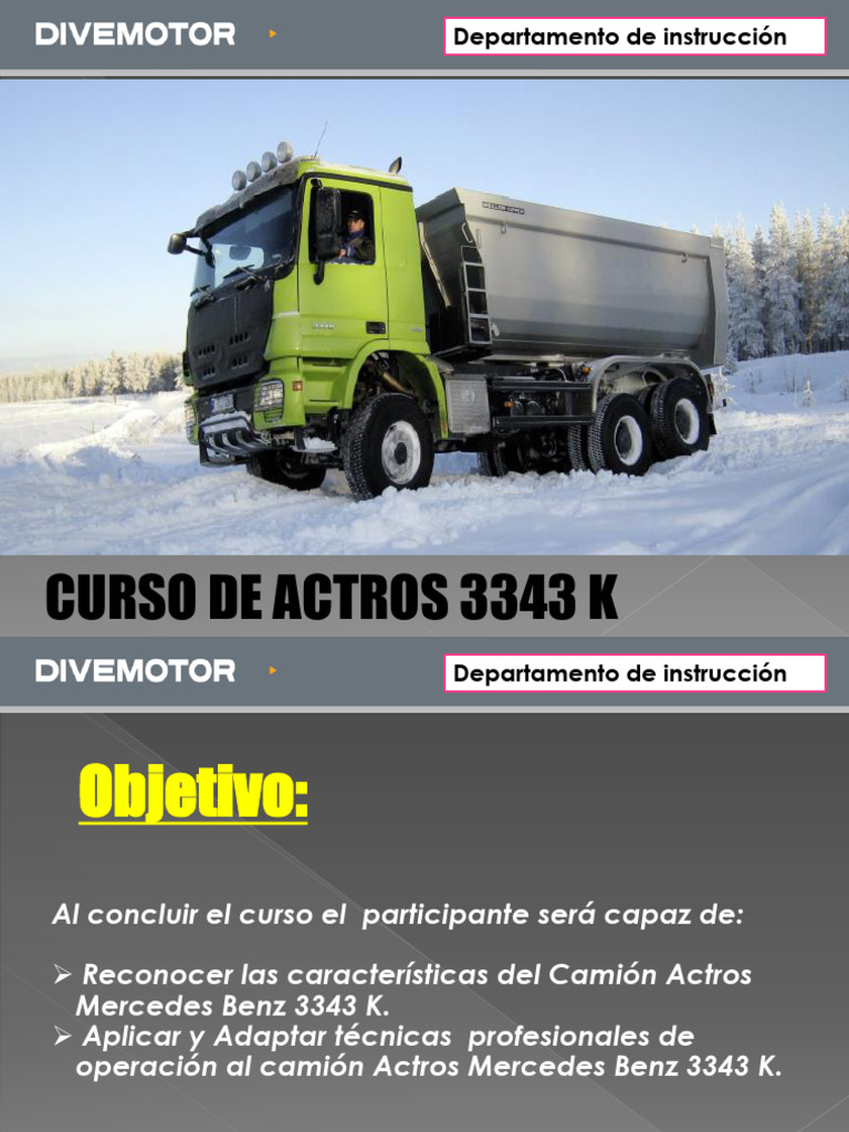 Capacitacion Actros 3343k | PDF | Eje | Sistema de freno antibloqueo