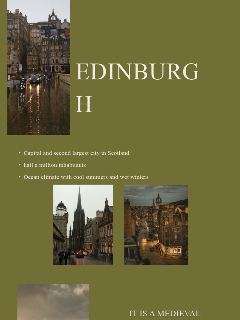Explore Edinburgh: History, Culture & Landmarks | PDF | Social Science