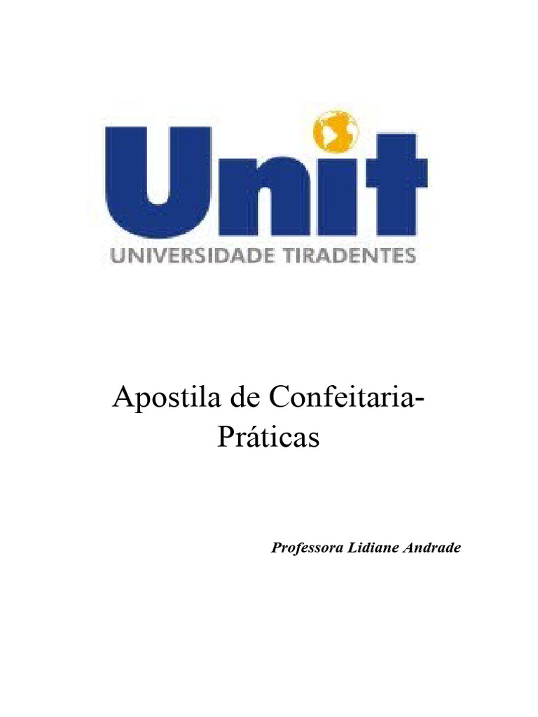 Apostila De Confeitaria Unit Download Grátis Pdf Creme Gastronomia