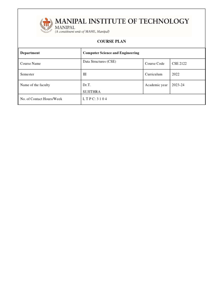 CSE 2122-DS Lesson Plan-17-8-2023 | PDF | Pointer (Computer Programming) | Algorithms And Data ...