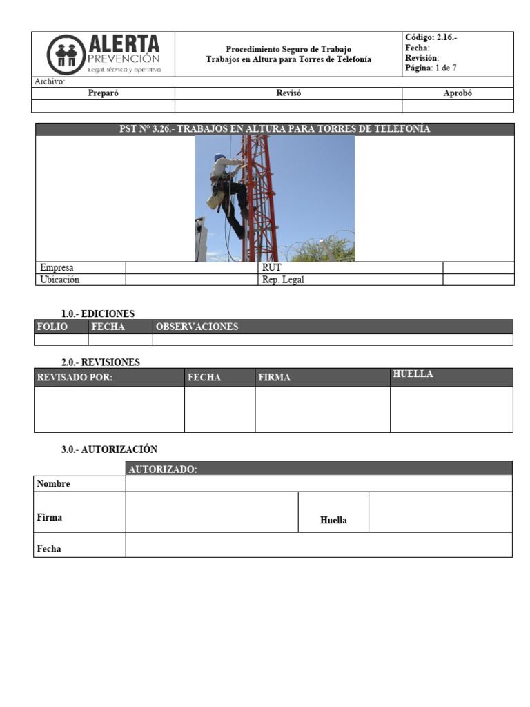 FORM - 2.16 Formato PTS | PDF