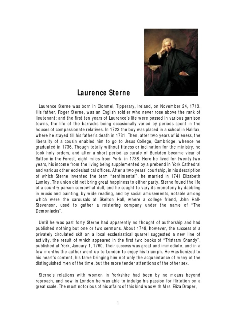 Laurence Sterne Biography | PDF | Laurence Sterne