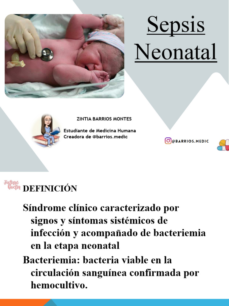 Sepsis Neonatal | PDF | Septicemia | Diagnostico medico