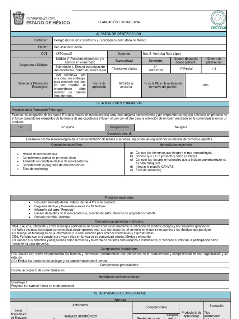 1Planeación MÓDULO V Submodulo 1 ejecuta estrategias de mercadotecnia ...