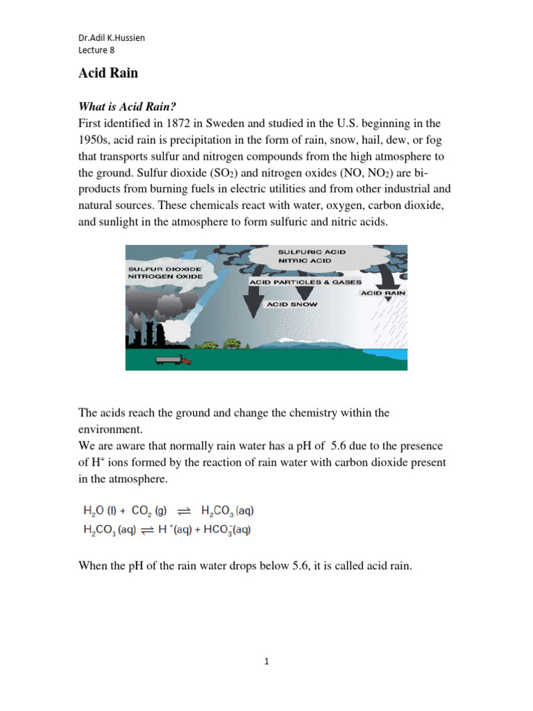 Understanding Acid Rain: Causes & Effects | PDF | Oxide | Particulates