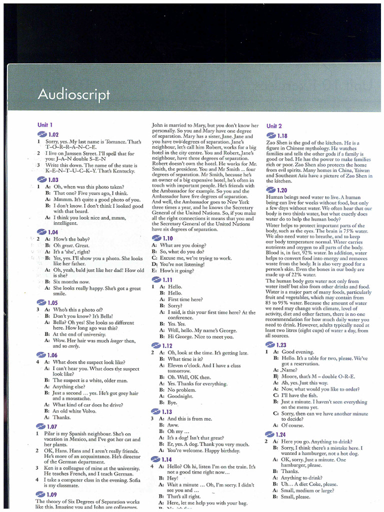 Audioscript | PDF