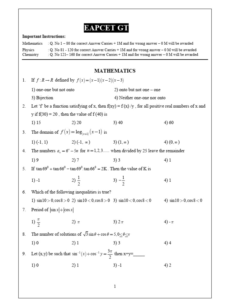 grand test 3 | PDF | Function (Mathematics) | Mathematical Objects