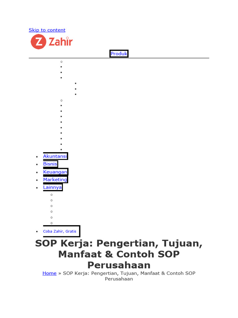 Tujuan SOP | PDF | Karier & Perkembangan