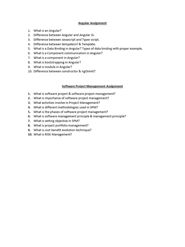 Angular & Project Management Guide | PDF