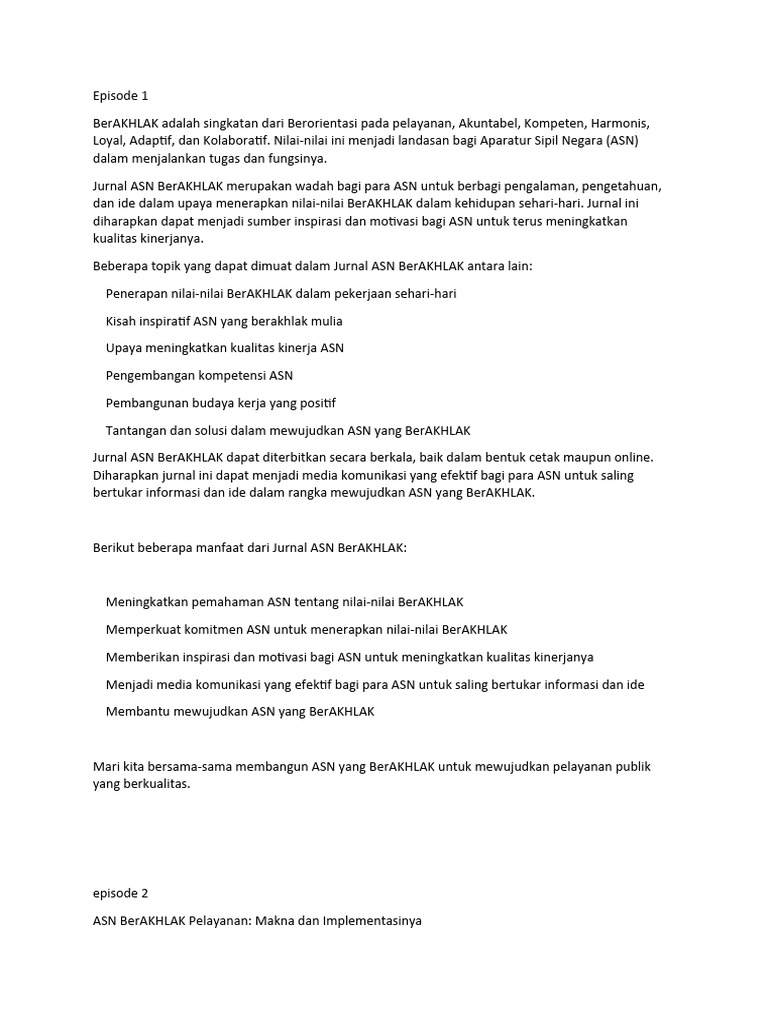 Jawaban Sista Praja Episode 1 Sampai 10 | PDF | Karier & Perkembangan | Bisnis