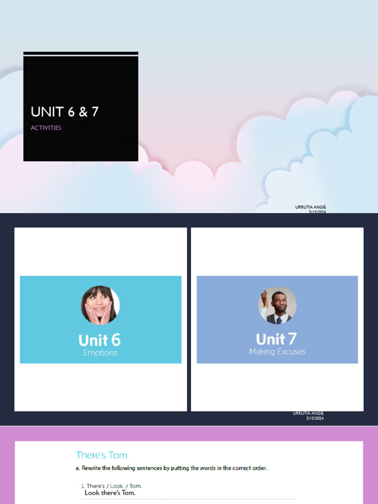 Unit 6 & 7 Activities Guide | PDF
