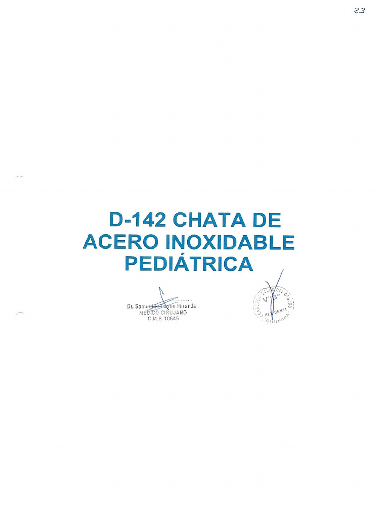 Ficha Tecnica Chata de Acero Inoxidable | PDF