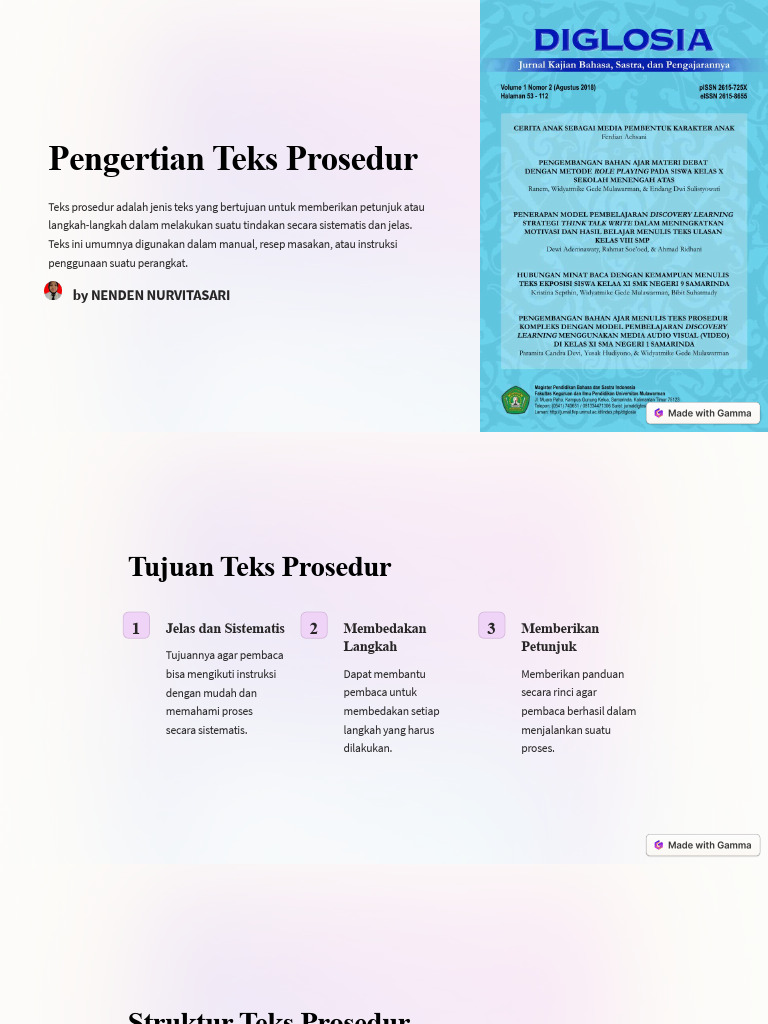 Pengertian Teks Prosedur | PDF