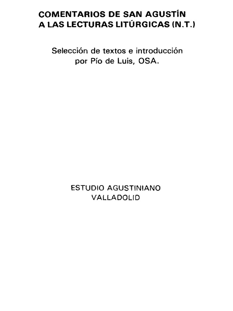 2018 - Agustin Comenta El Nt Liturgico | PDF | Adoración | Calendario ...