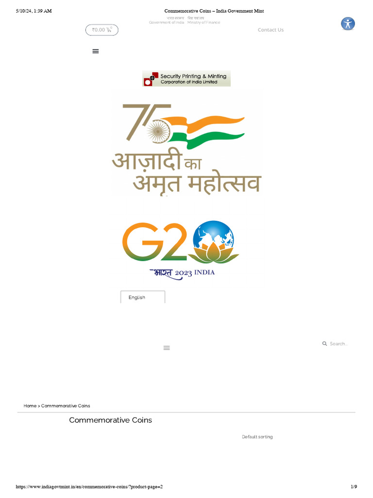 Commemorative Coins 2 - India Government Mint | PDF