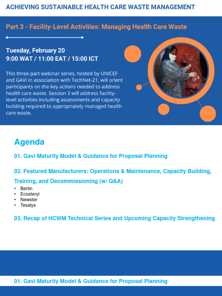 Gavi HCWM Maturity Model Guide | PDF | Waste Management | Waste