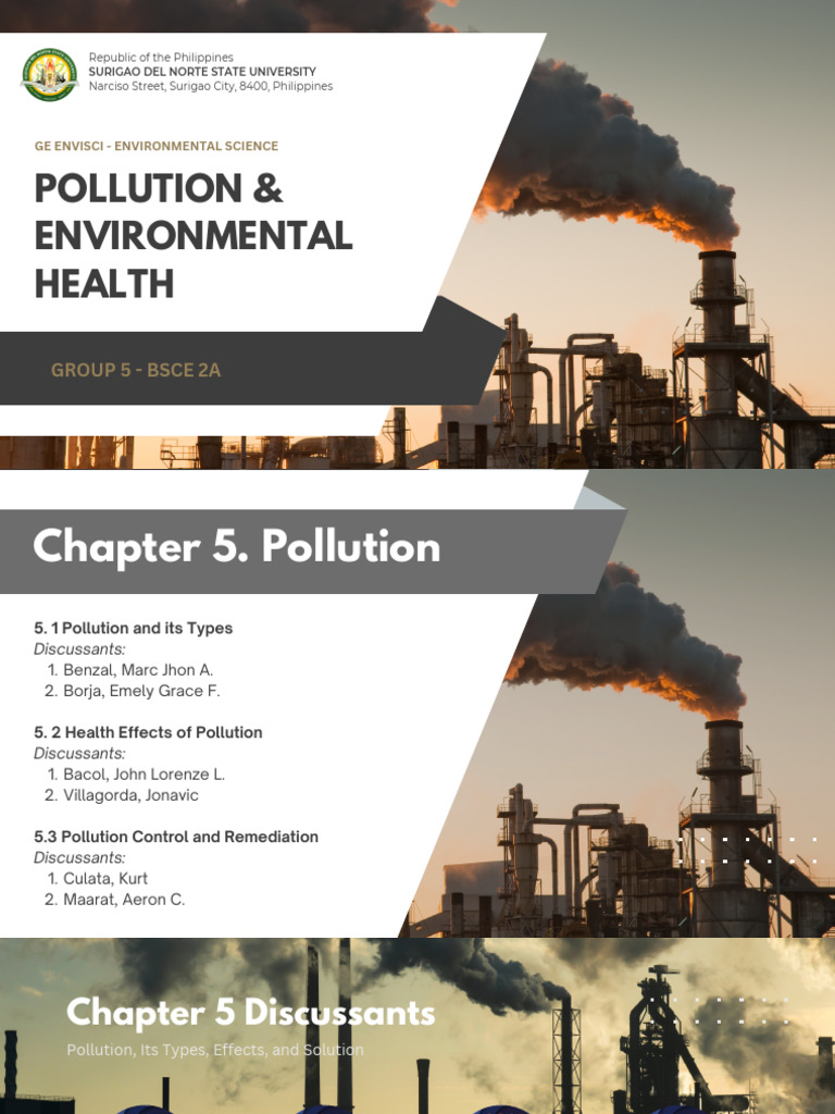 Chapter 5 - Pollution and Environmental Health | PDF | Water Pollution ...