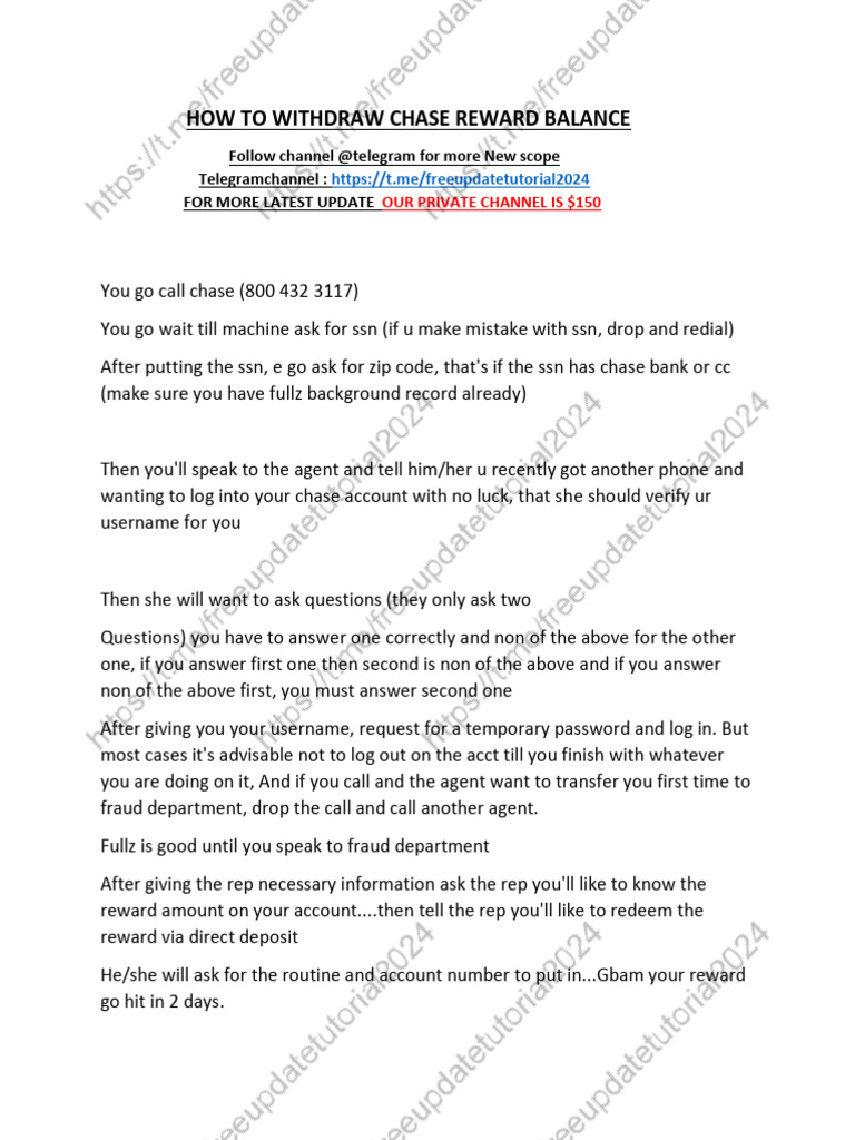 Chase Reward Balance | PDF