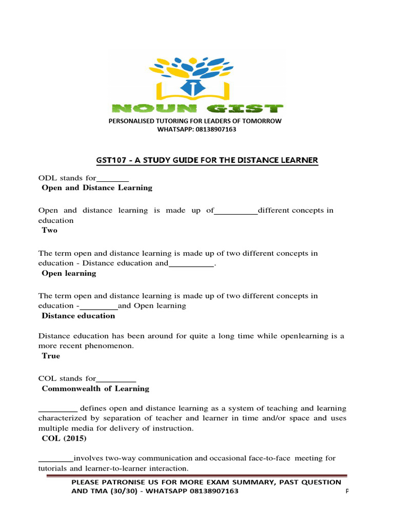 GST_107_NOUN_GIST_SUMMARY_08138907163_c7a3aa7fc7f9954317fce7a3caa641e9 ...