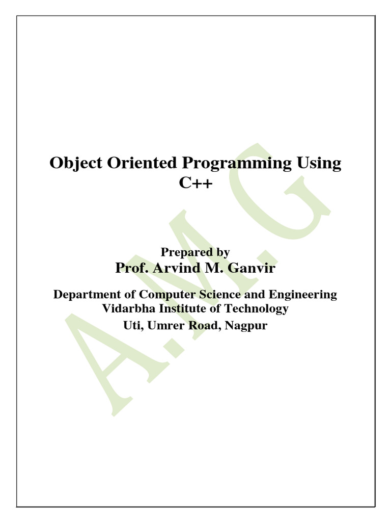 OOPS Notes | PDF | Object Oriented Programming | Class (Computer ... OOPS Notes | PDF | Object Oriented Programming | Class (Computer ...