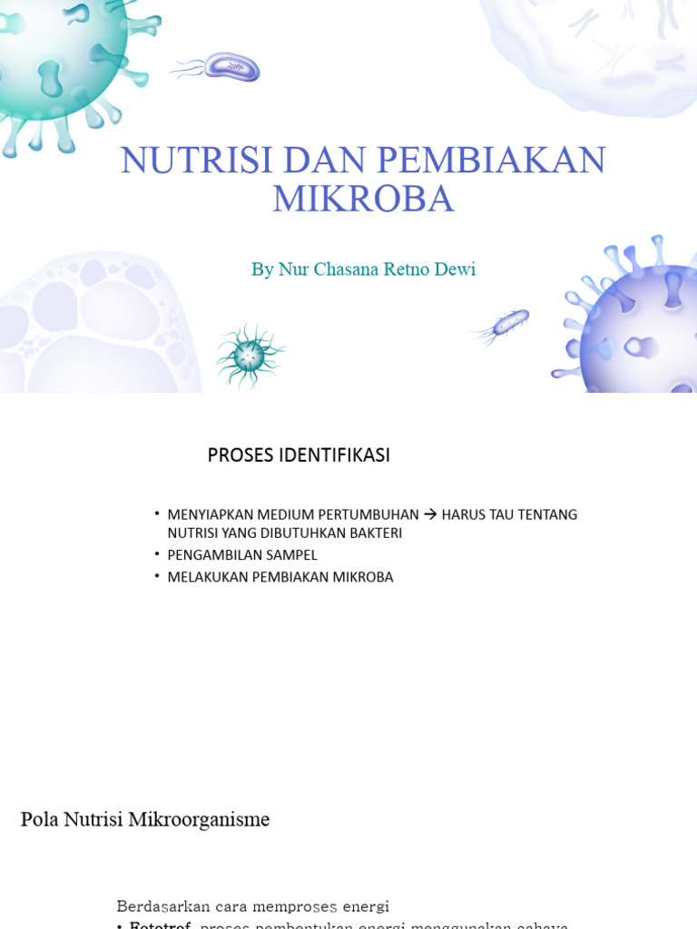 Nutrisi dan Pembiakan Mikroba | PDF