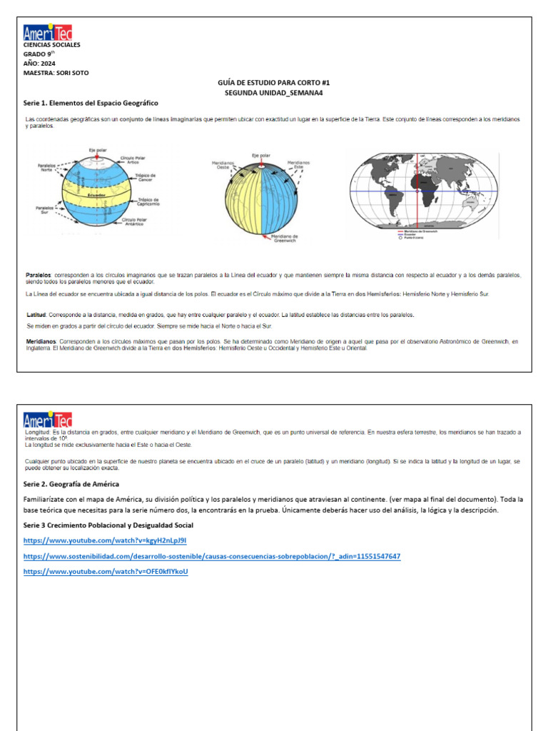 U2 - CCSS - 9th - Guía de Repaso para Prueba - Sem4 | PDF