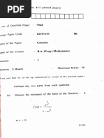 Calculus 1 Past Papers | PDF