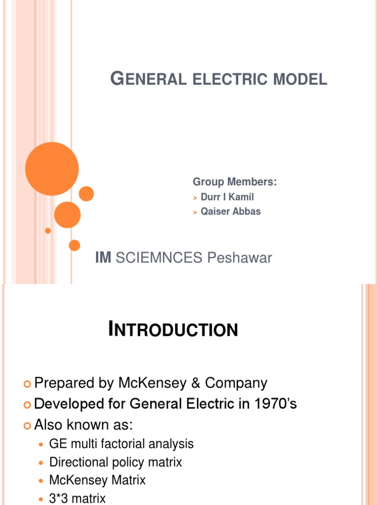 GE Multifactorial Analysis Overview | PDF | Profit (Accounting ...
