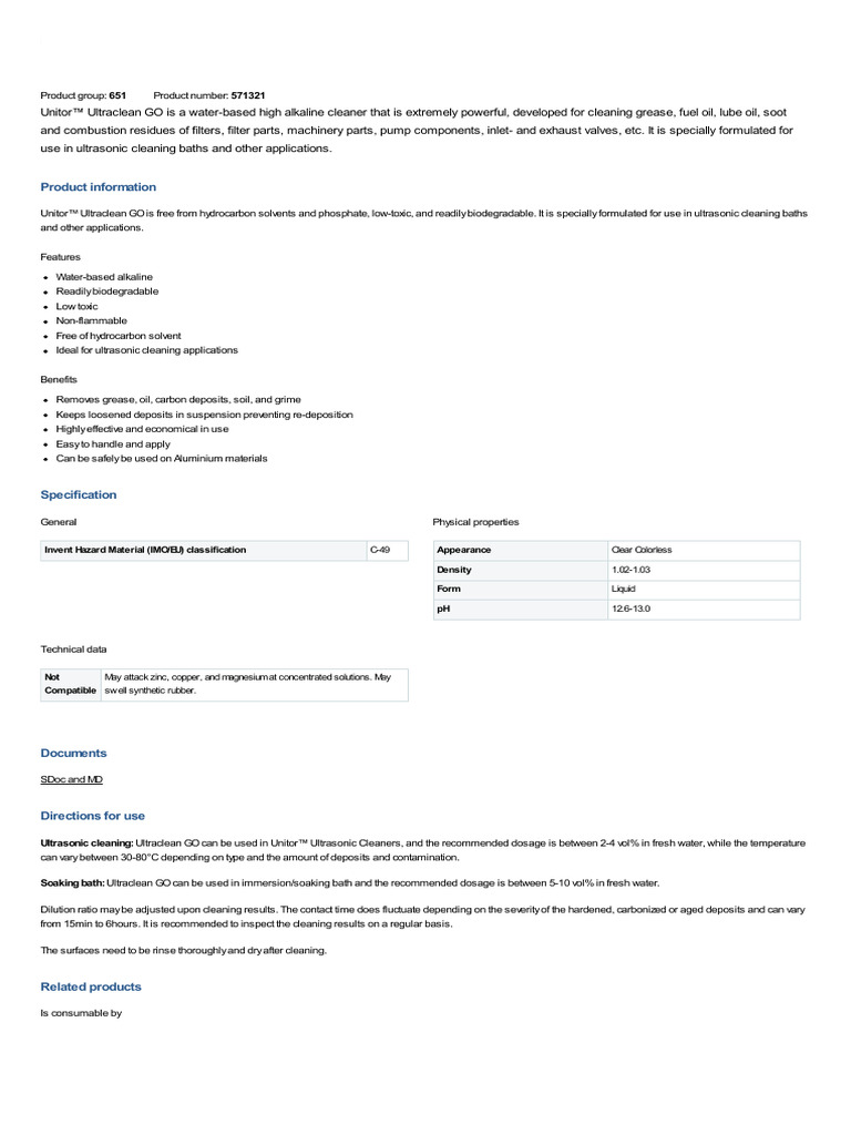 ULTRACLEAN GO 25 LTR | PDF | Ultrasound | Water