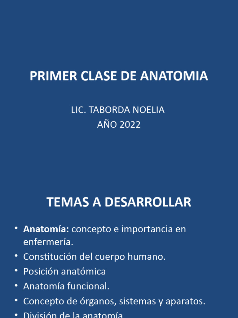 Primer Clase De Anatomia Pdf Anatomía Mano