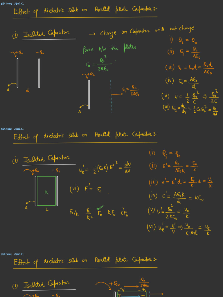 Capacitor - L-07 (Class Notes) NJ - 247 | PDF