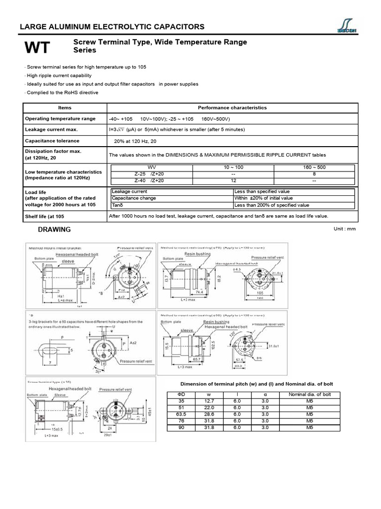 Decon [screw] WT Series | PDF | Capacitor | Electronics