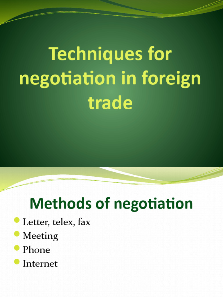 Chapter 4-Techniques For Negotiation in Commercial Contract-Part 2 ...